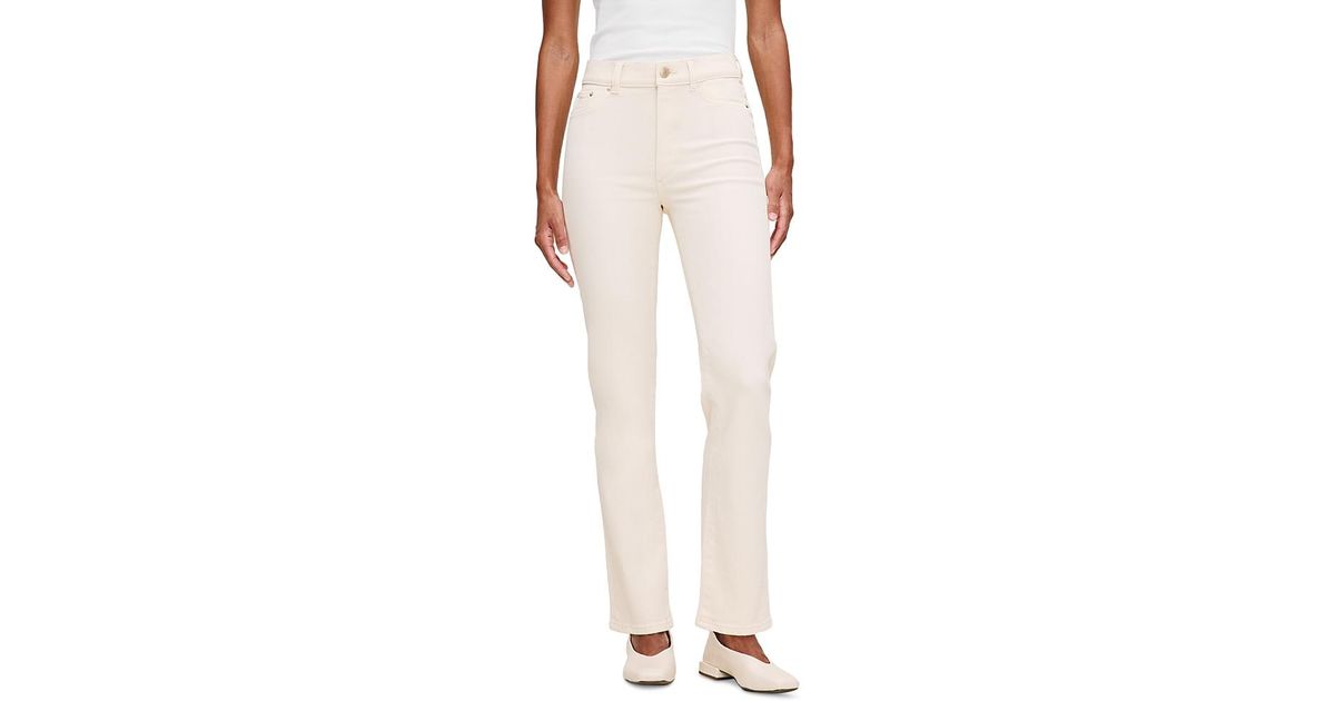 DL1961 Dl 1961 Halle High Rise Straight Leg Instasculpt Jeans in Pink ...