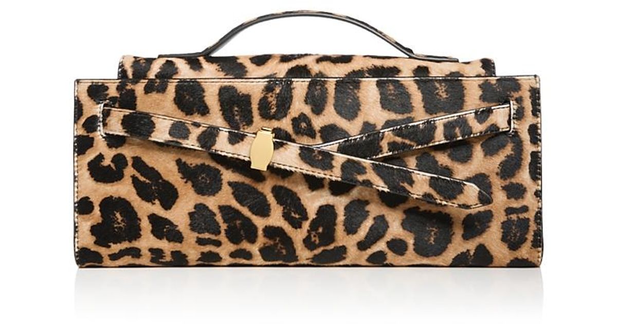 Veronica Beard Dash Leopard Print Calf Hair Clutch | Lyst UK