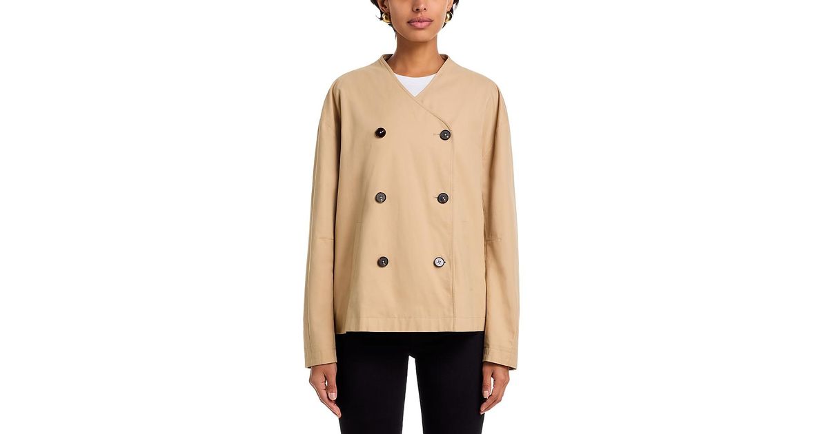 French Connection Double Breasted Trench Coat in Natural | Lyst UK