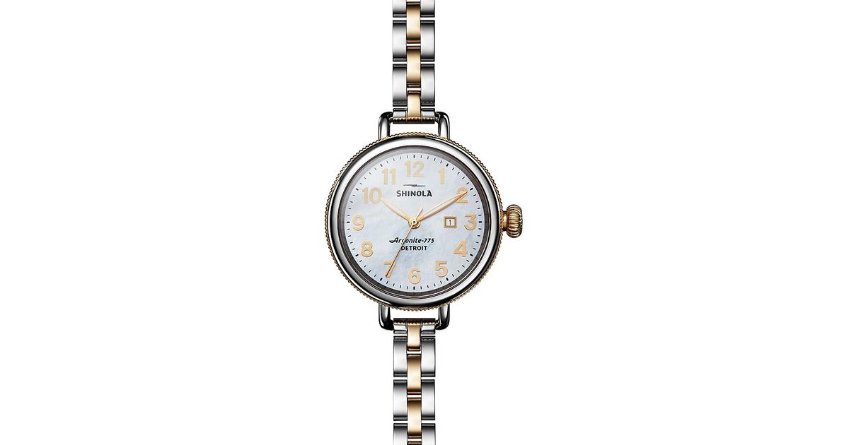 Shinola The Birdy Watch, 34Mm in Metallic | Lyst