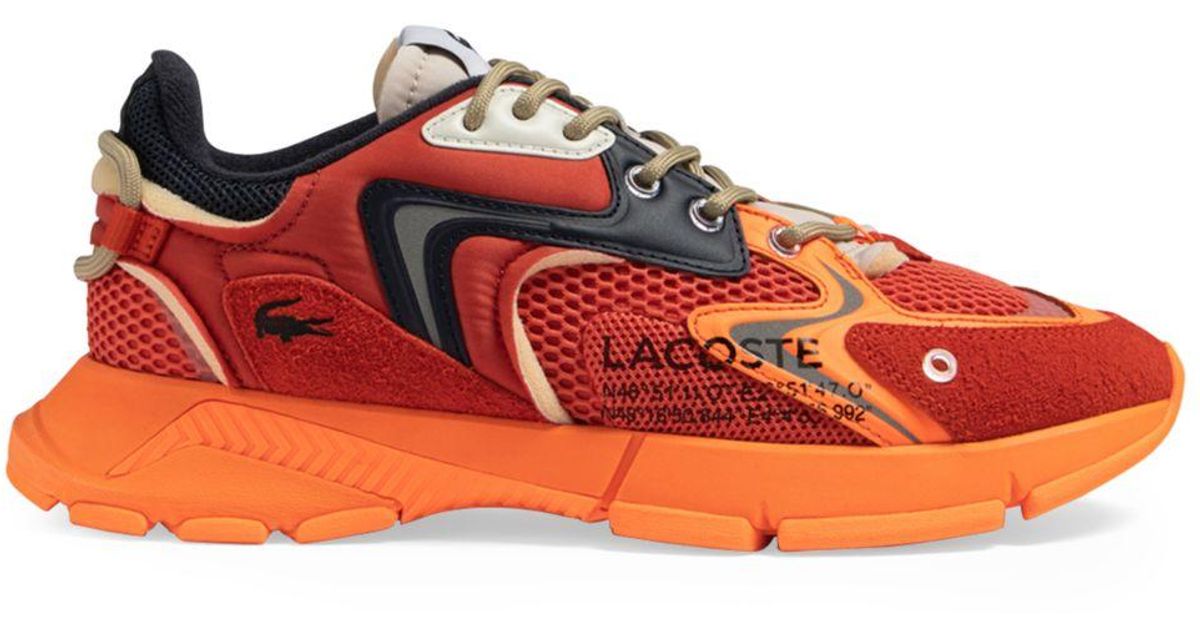 Lacoste L003 Neo Lace Up Sneakers in Red for Men | Lyst