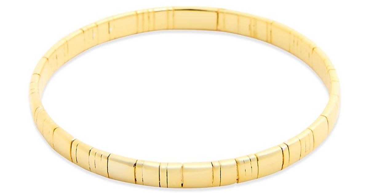 Shashi Striated Bracelet in Metallic | Lyst Canada
