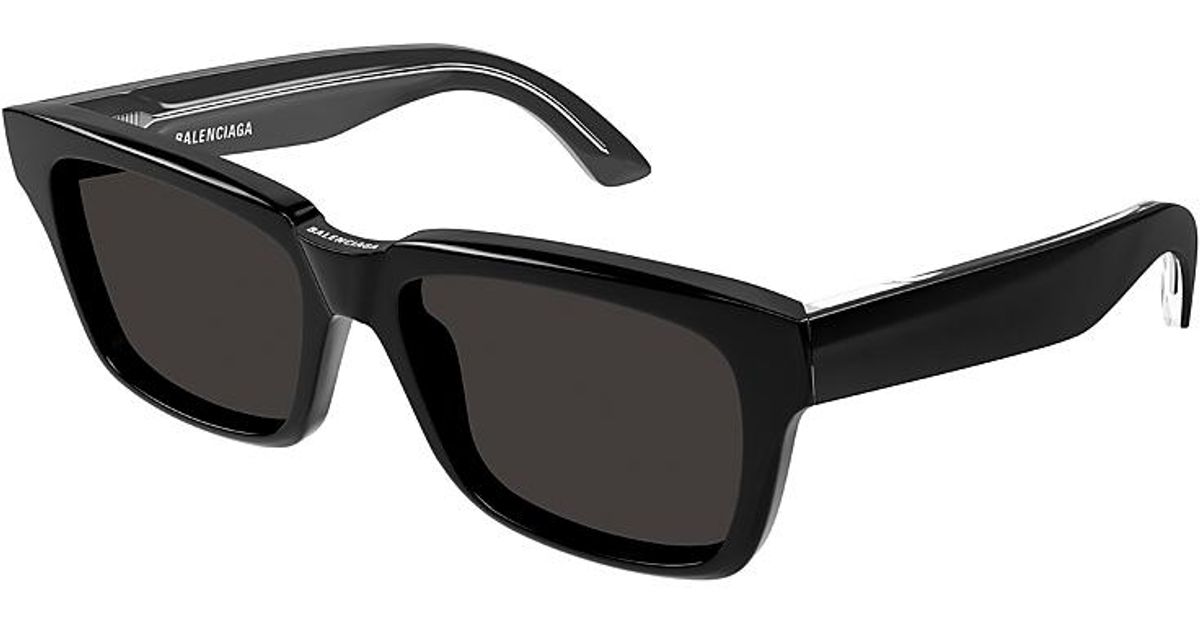 Balenciaga Weekend Rectangular Sunglasses, 55Mm in Black | Lyst
