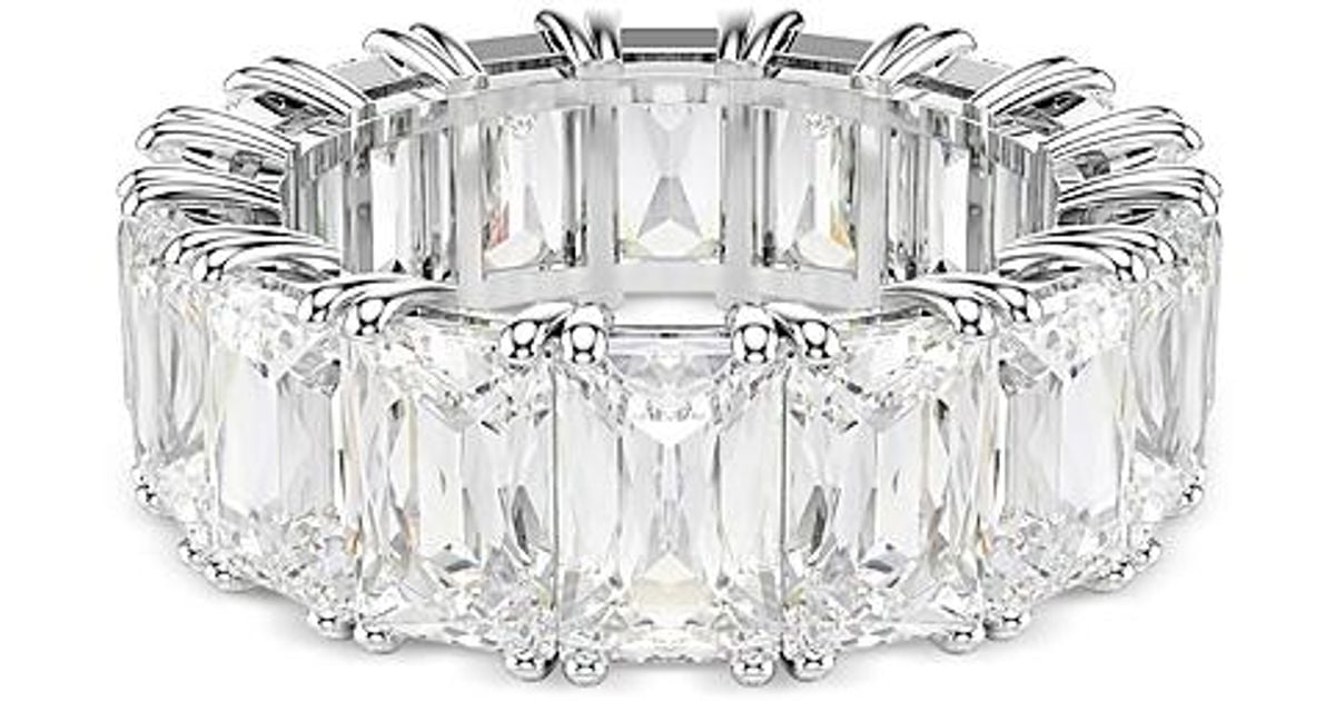 Swarovski Matrix Crystal Eternity Band Ring in White | Lyst