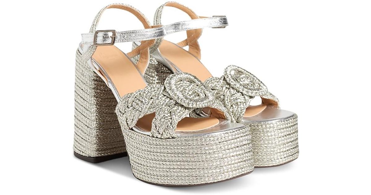 Castañer Felicity High Heel Platform Sandals in Metallic | Lyst Castañer Felicity High Heel Platform Sandals in Metallic | Lyst