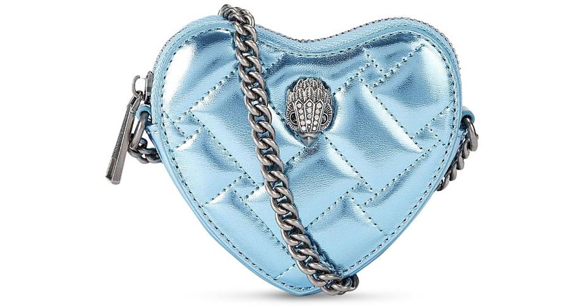 Kurt Geiger Micro Heart Crossbody in Blue | Lyst