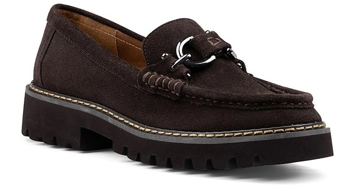 Donald J Pliner Moc Toe Loafers in Black | Lyst