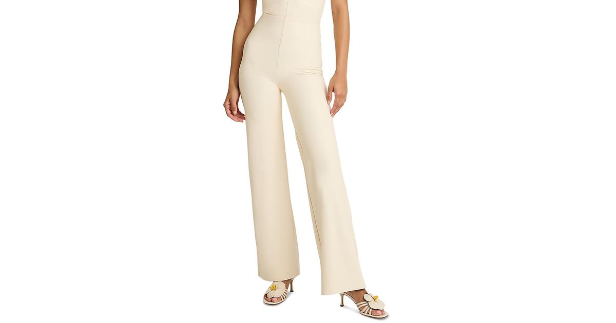Commando Faux Leather Wide Leg Pants in Natural | Lyst