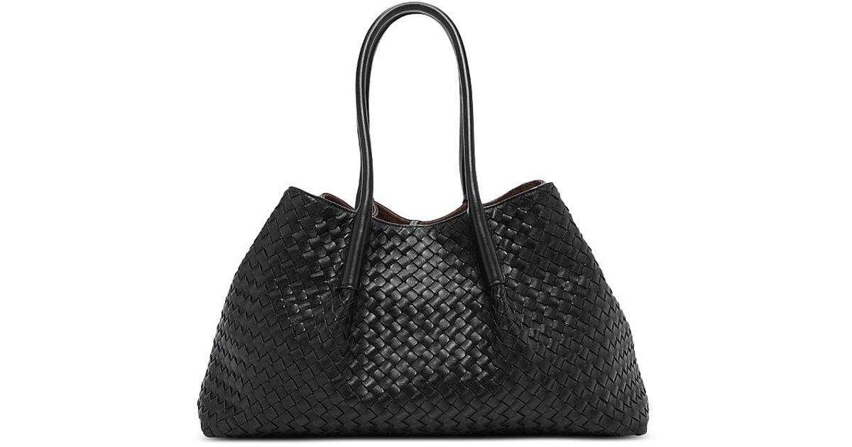 Bottega Veneta Pinacoteca Reversible Intrecciato Leather Tote in Black ...