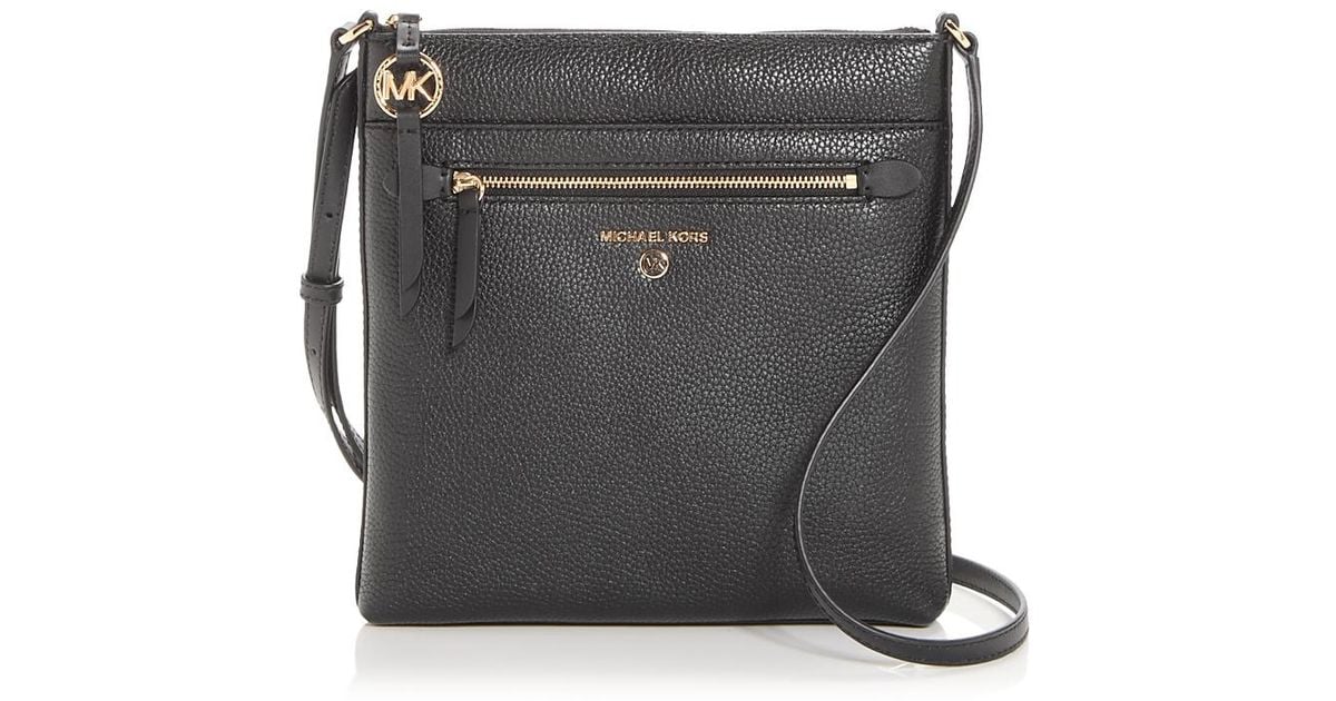 Michael Kors Small Jet Set Charm North South Flat Leather Crossbody in ...