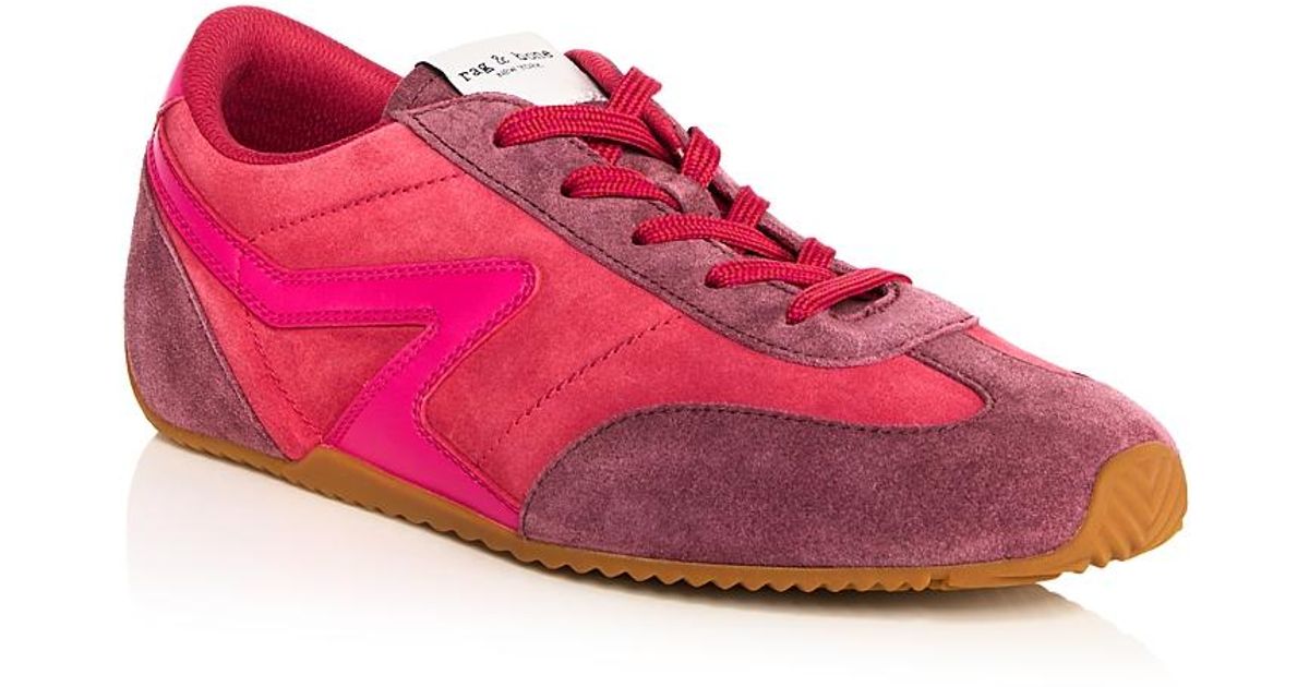 Rag & Bone Retro Runner Slim Ultra Sneakers in Pink | Lyst