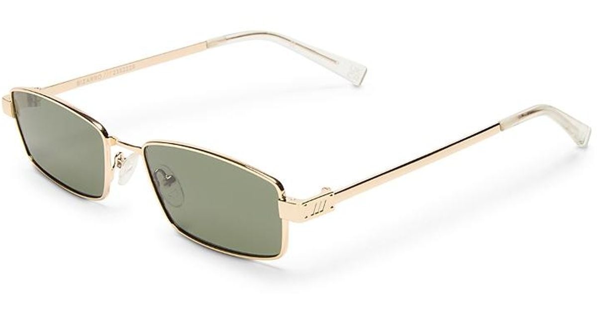 Le Specs Bizarro Rectangular Sunglasses, 56Mm in Metallic | Lyst
