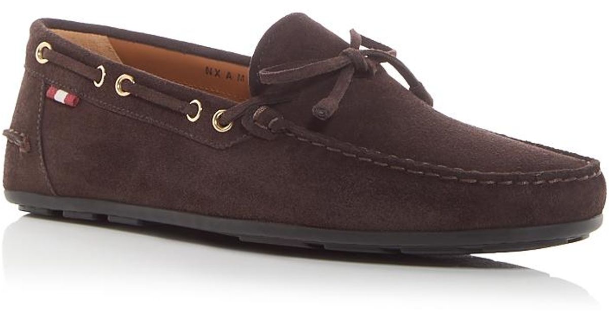 Bally Clarkson Boat Loafers in Brown for Men | Lyst