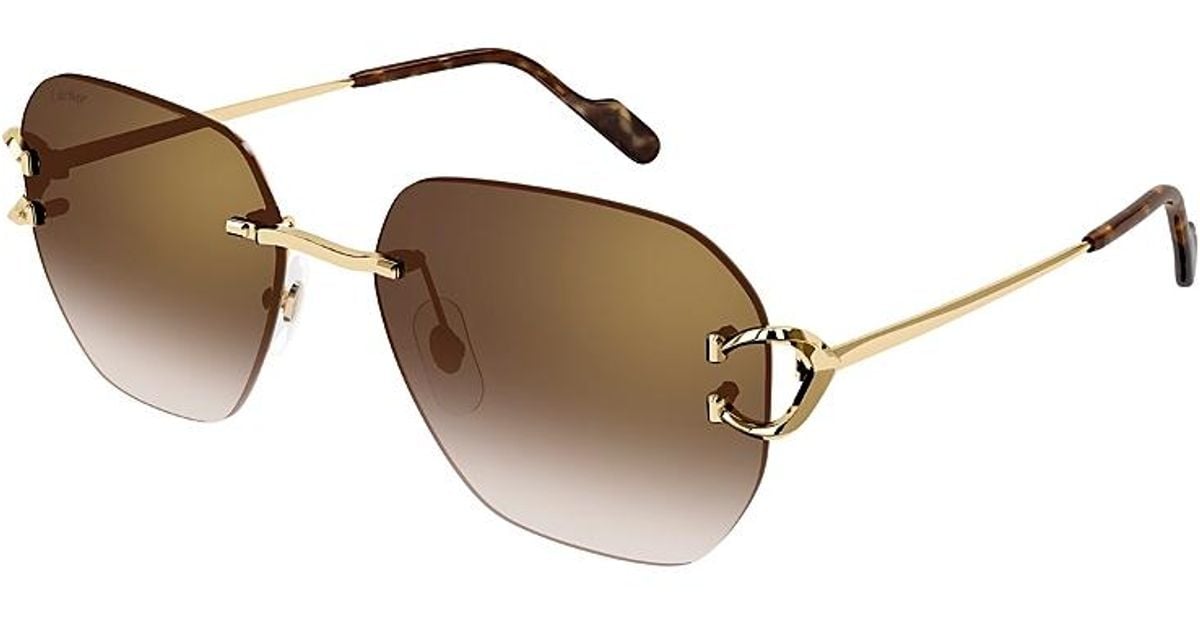 Cartier Signature C Square Sunglasses, 58Mm | Lyst