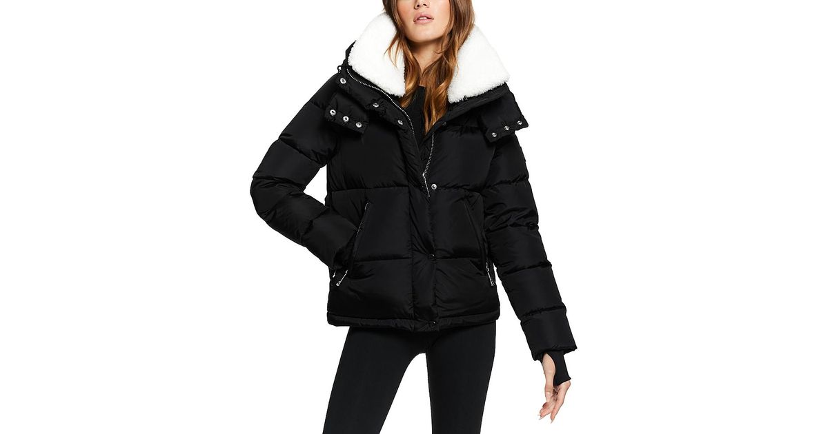 Sam. Alex Hooded Down Puffer Coat in Black | Lyst