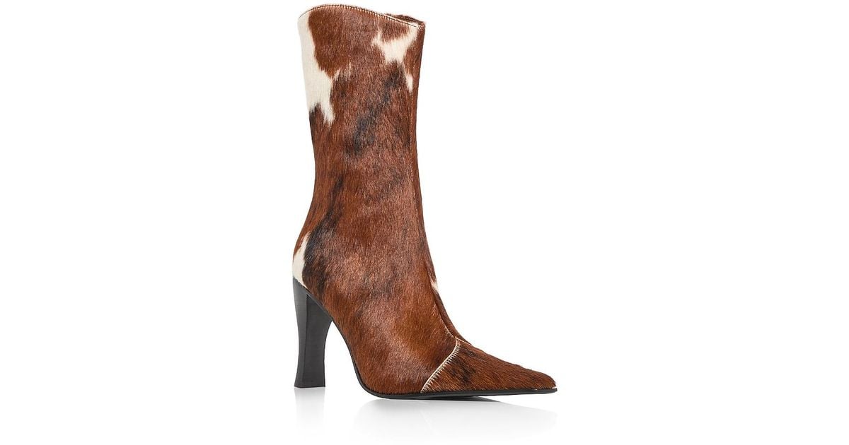 Jeffrey Campbell Bold Calf Hair Boots in Brown | Lyst