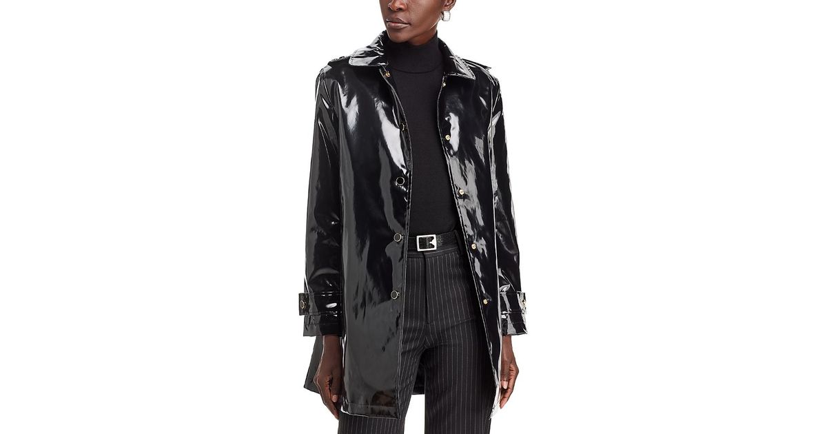 Jane Post Iconic Princess Rain Slicker Coat in Black | Lyst UK