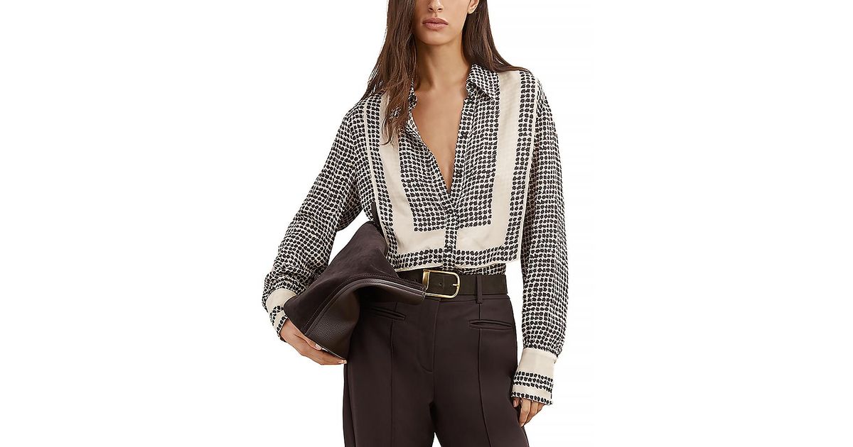 Reiss Bib Blouse | Lyst