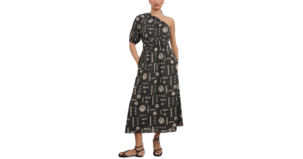 Rails Rome One Shoulder Dress in Black | Lyst