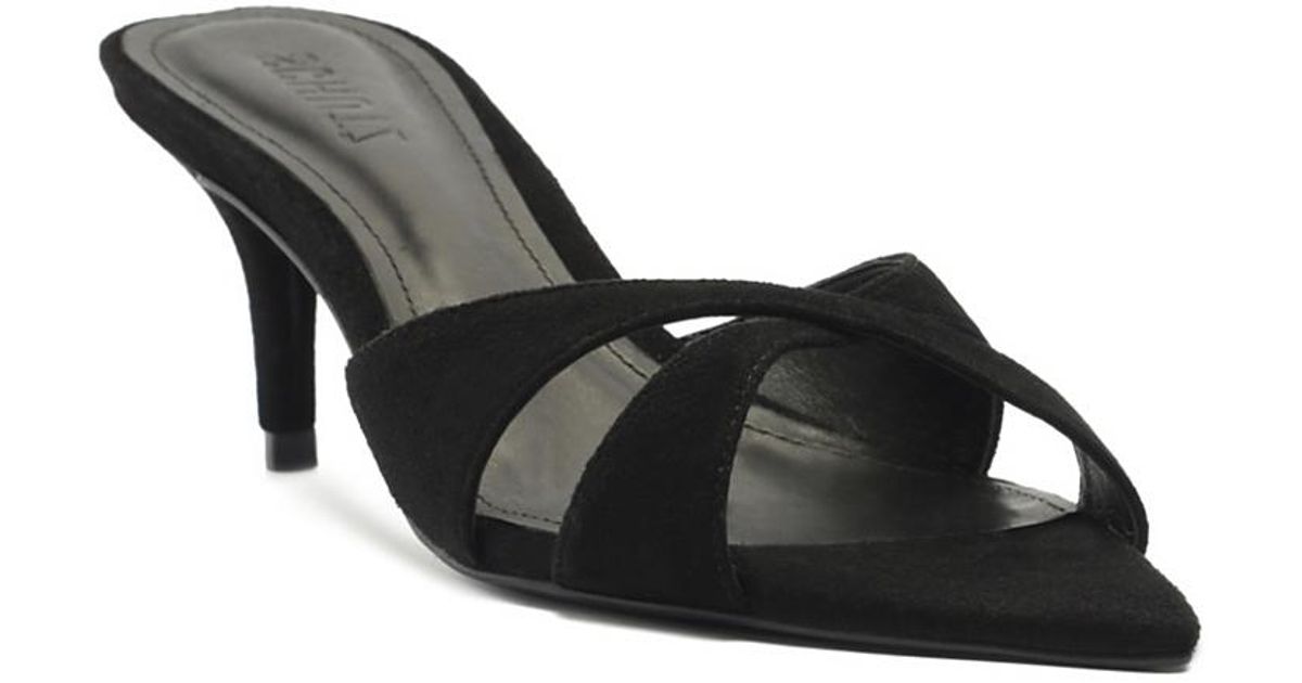 SCHUTZ SHOES Hilda Leaf Mule Sandals in Black | Lyst