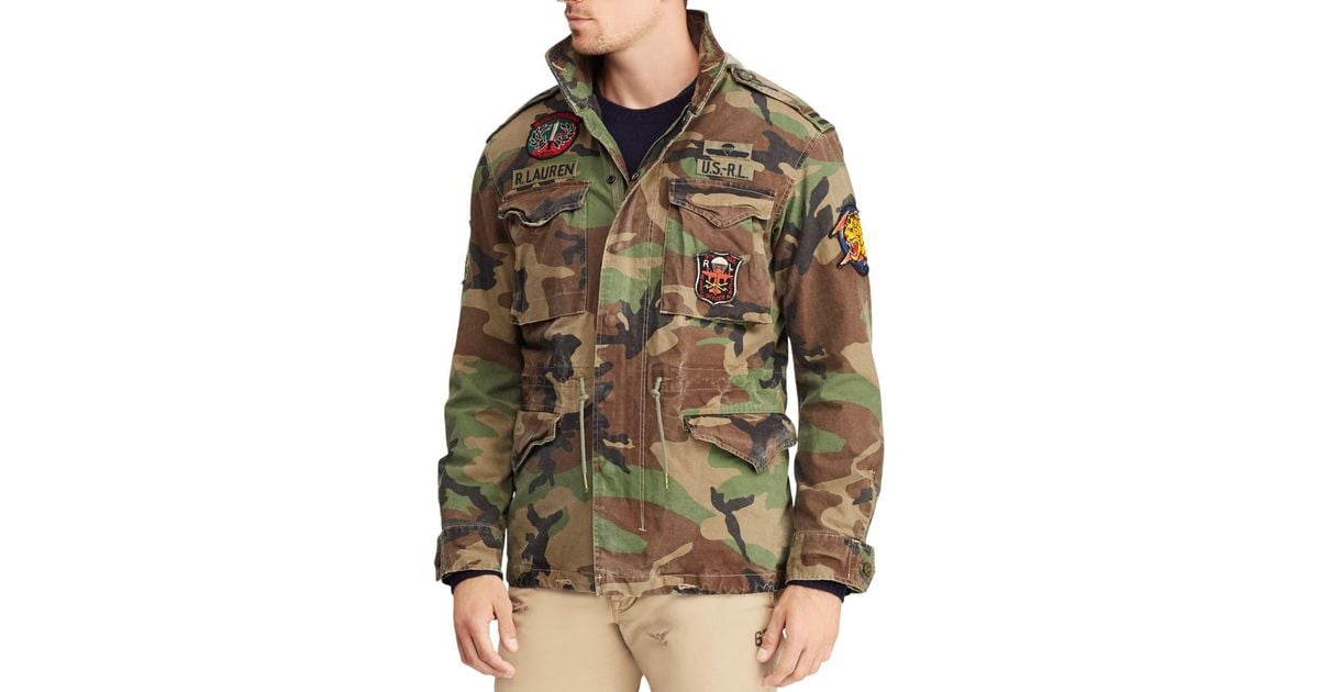 Polo Ralph Lauren Camo Field Jacket in Green for Men | Lyst