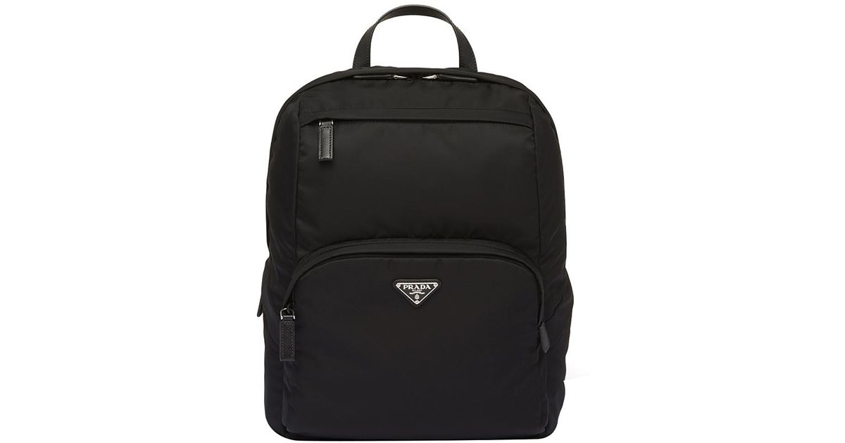 Prada Re-Nylon And Saffiano Leather Backpack in Black for Men | Lyst