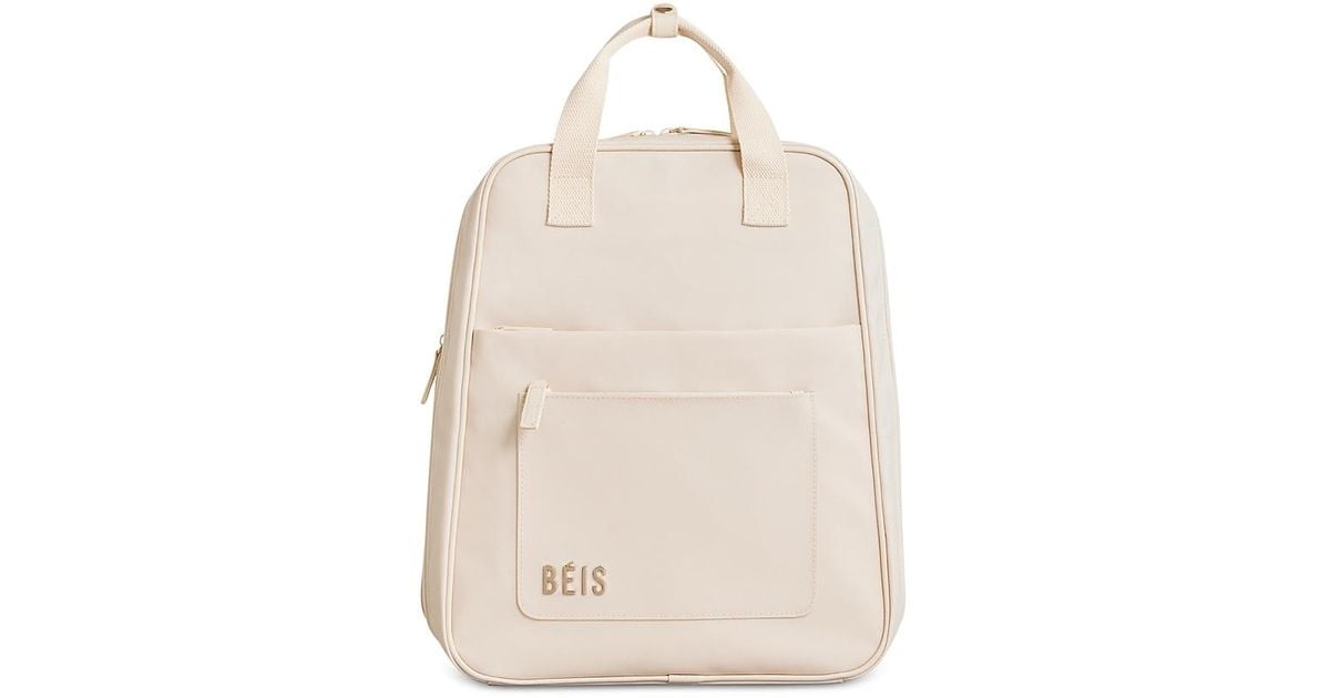 BEIS The Expandable Backpack in Natural | Lyst