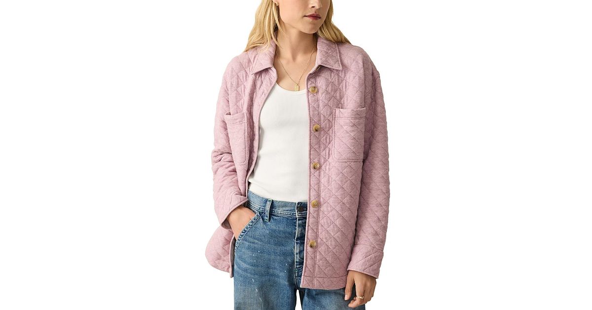 Faherty Epic Quilted Jacket in Red | Lyst