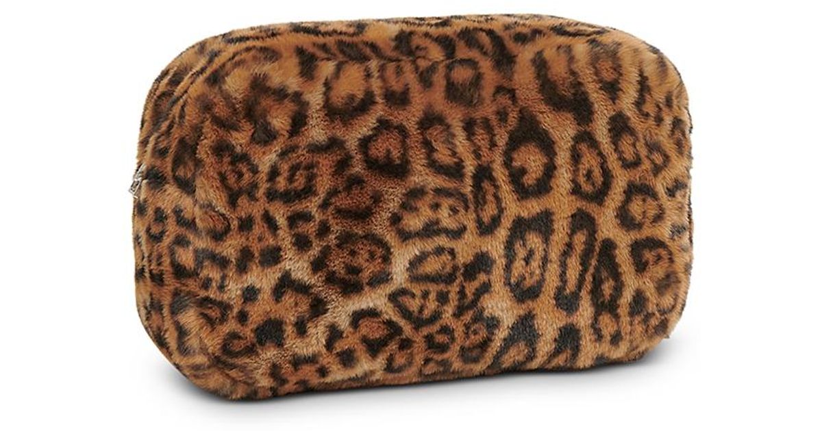 Apparis Noor Faux Fur Jumbo Pouch in Brown | Lyst