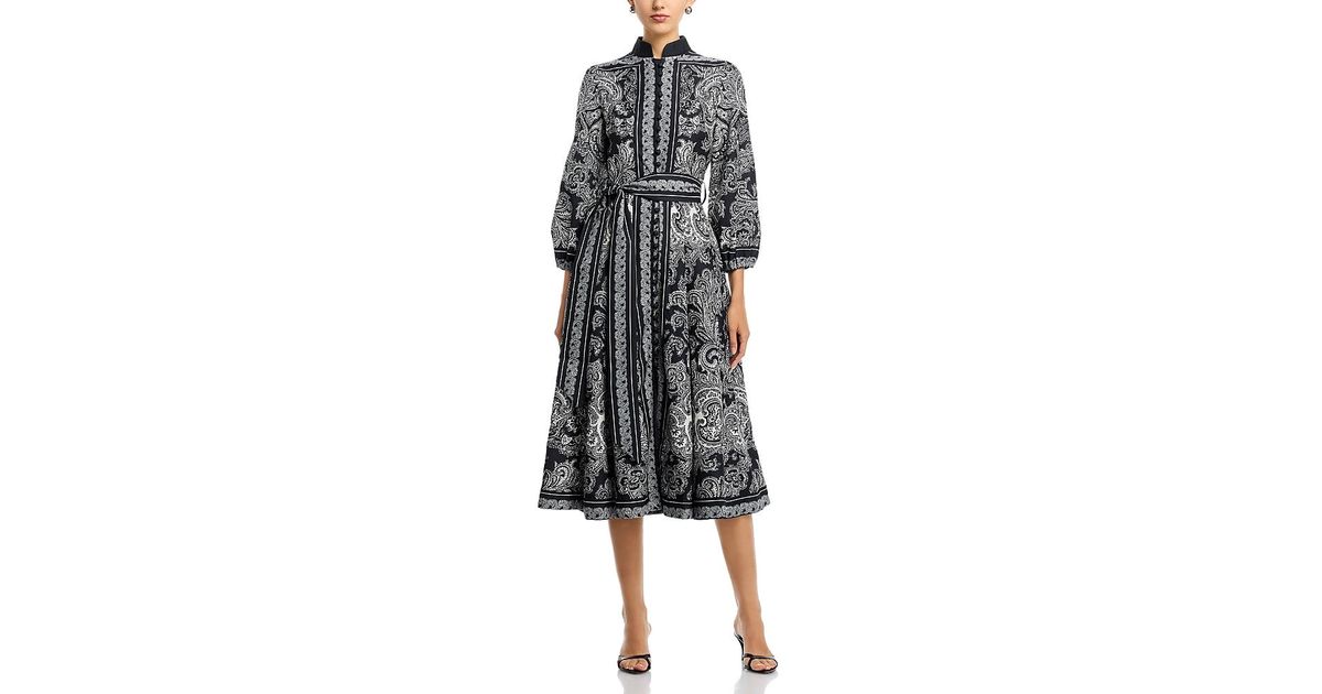 Nancy Yang Paisley Dress in Black | Lyst