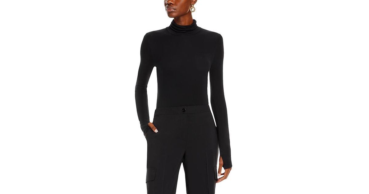 Sweaty Betty Build It Up Turtleneck Tee in Black | Lyst