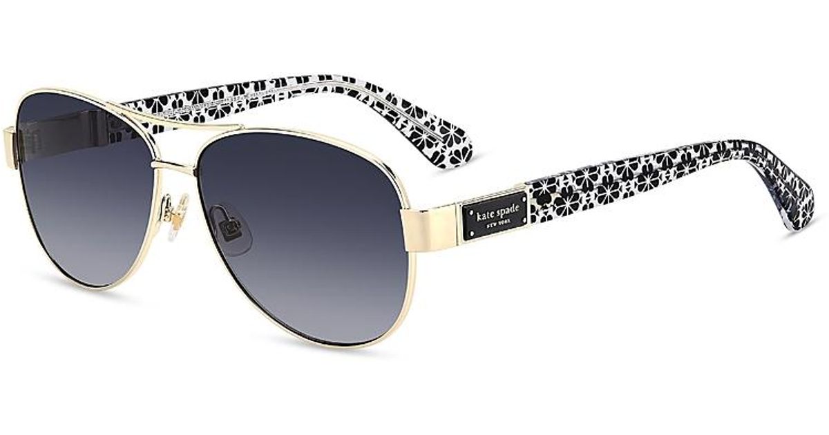Kate Spade Dalia Pilot Sunglasses, 58Mm in White | Lyst