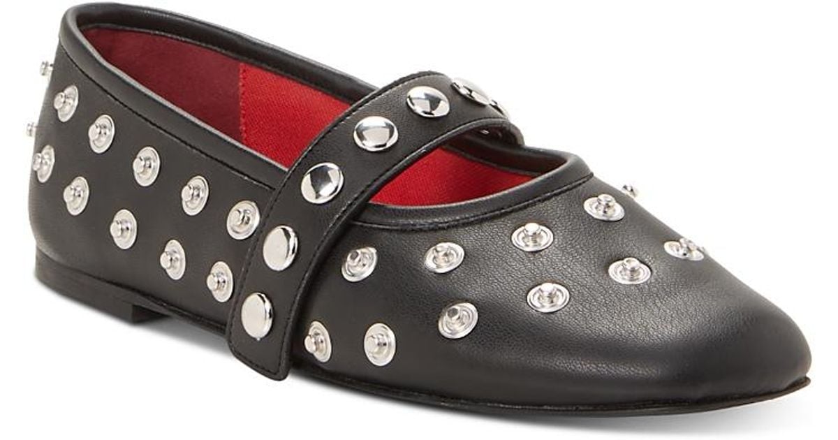 Stella McCartney Ryder Studded Mary Jane Flats in Red | Lyst