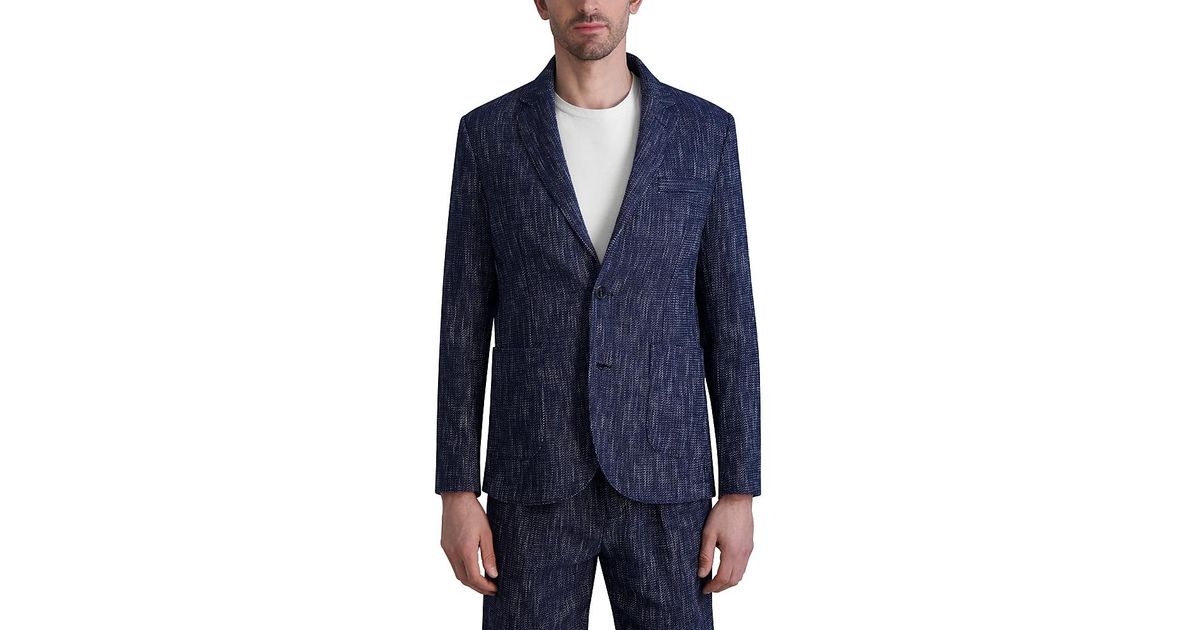 Karl Lagerfeld Karl Lagerfeld Paris Label Lightweight Cotton Blazer in ...