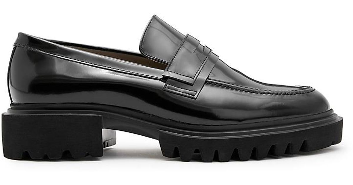 AllSaints Vinni Penny Loafers in Black for Men | Lyst