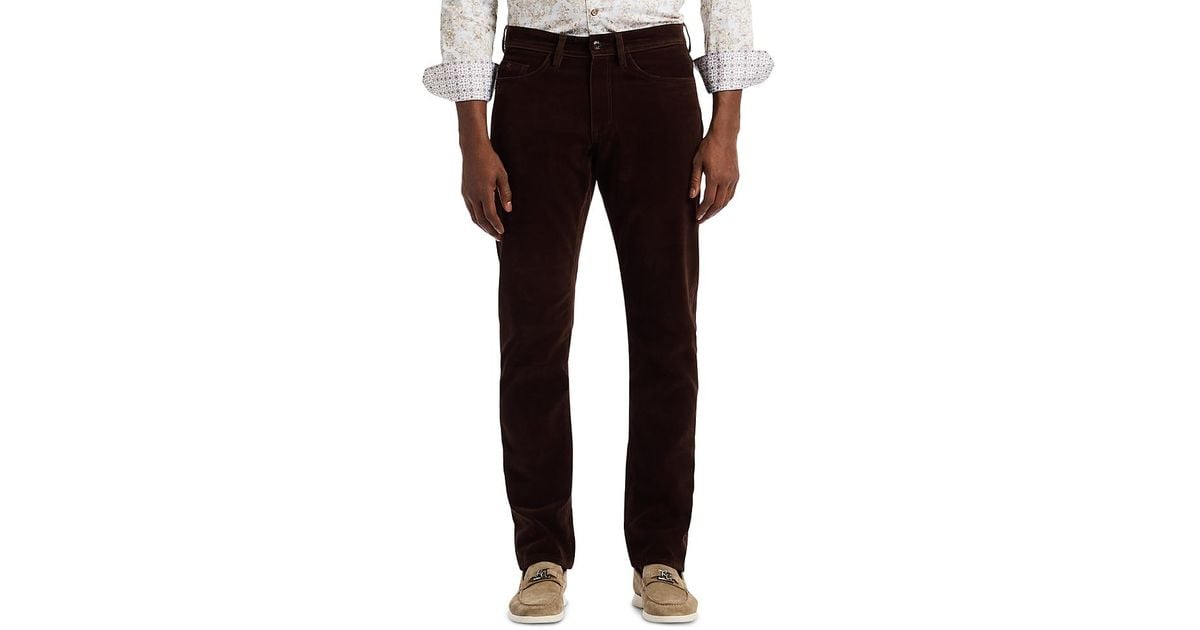 Robert Graham Celestial Straight Fit Velvet Pants in Black for Men | Lyst