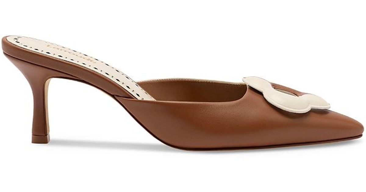 Larroude Flora Pumps in Brown | Lyst