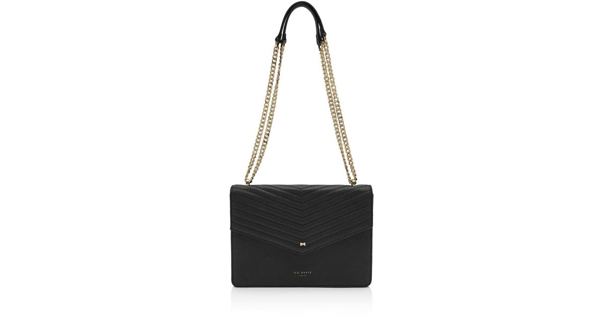 Ted Baker Kalila Envelope Leather Cross-body Bag in Black | Lyst