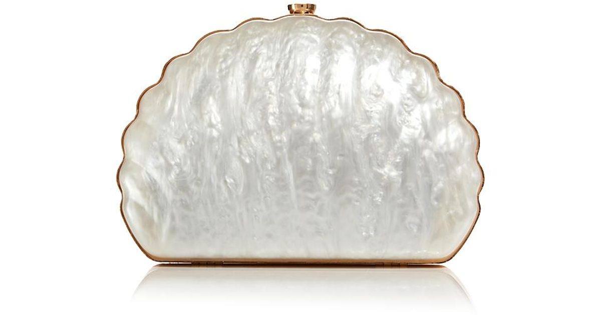Aqua Shell Bag in White | Lyst