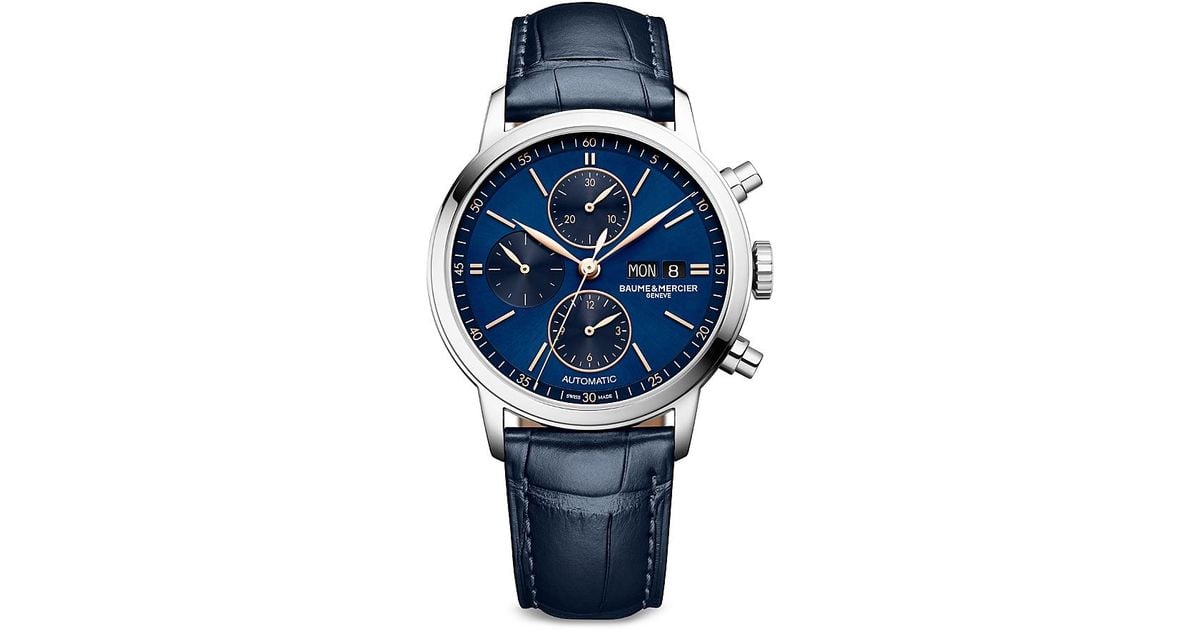 Baume & Mercier Classima Chronograph, 42Mm in Blue for Men | Lyst