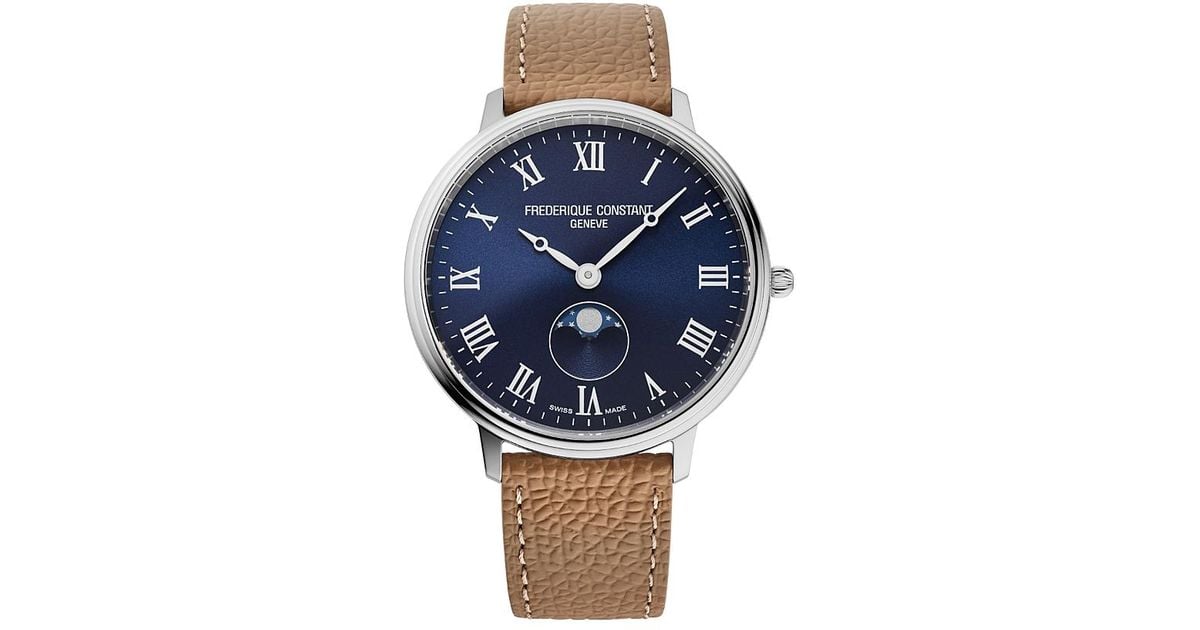 Frederique Constant Classics Quartz Moonphase Watch, 39Mm in Blue for ...
