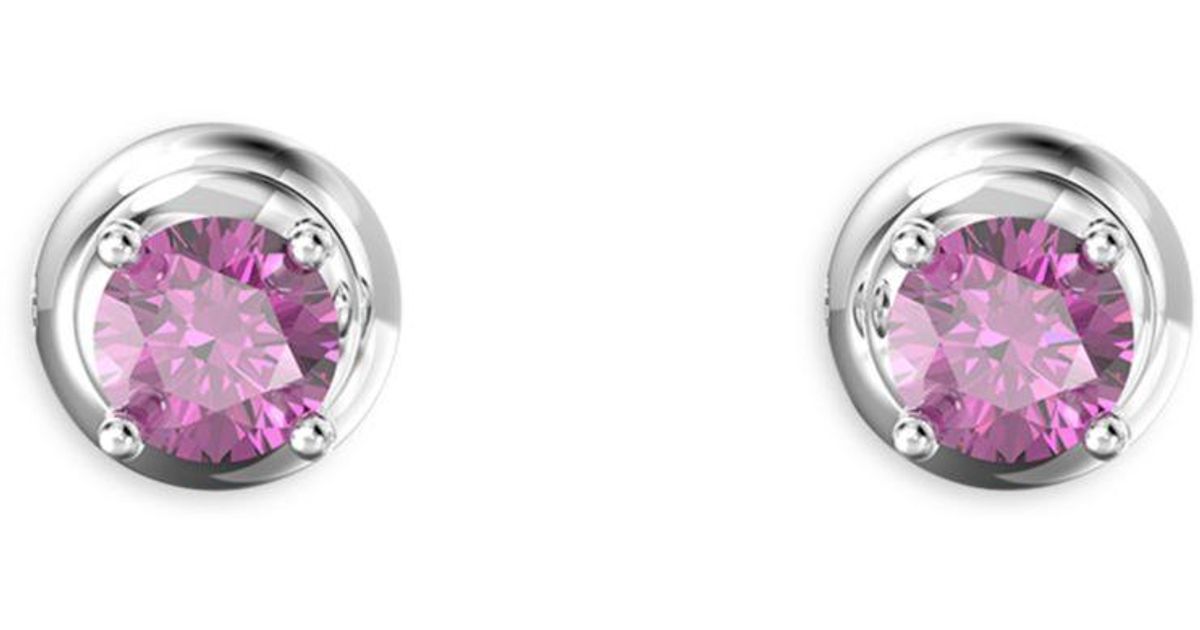 Swarovski Stilla Crystal Solitaire Stud Earrings in Pink | Lyst Canada Swarovski Stilla Crystal Solitaire Stud Earrings in Pink | Lyst Canada
