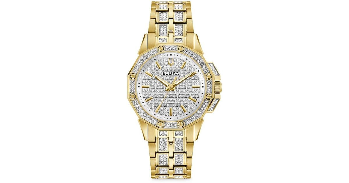 Bulova Crystal Watch, 34Mm in Metallic | Lyst