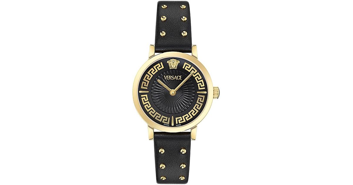 Versace Greca Fortuna Watch, 35Mm in Metallic | Lyst