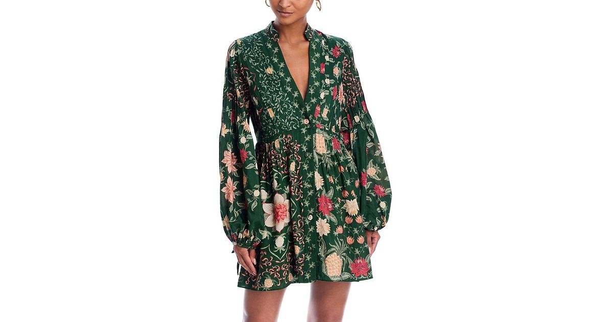 FARM Rio Pineapple Garden Mini Dress in Green | Lyst