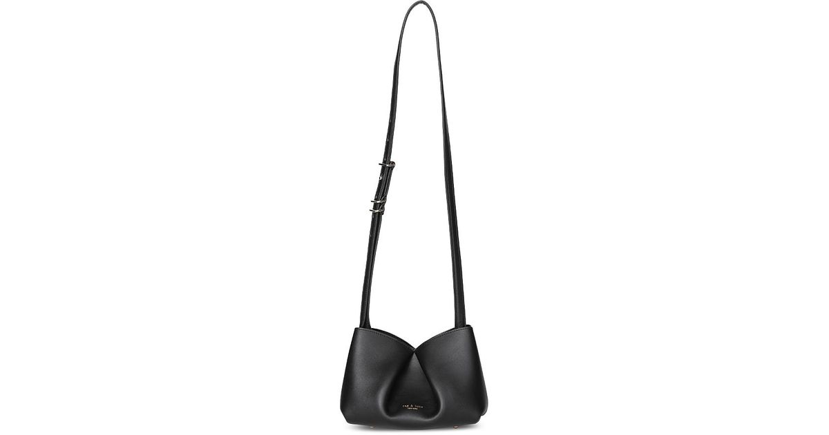 Rag & Bone Bloom Small Leather Crossbody in Black | Lyst