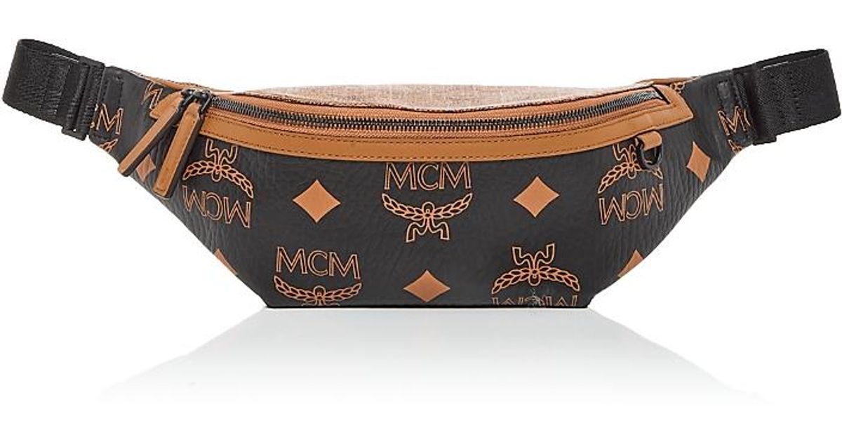 MCM Fursten Monogram Mix Belt Bag in Brown for Men | Lyst