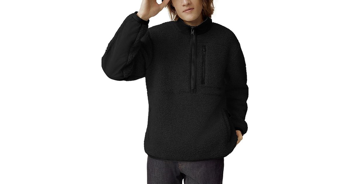 Canada Goose Renfrew Kind High Pile Fleece Pullover in Black for Men ...