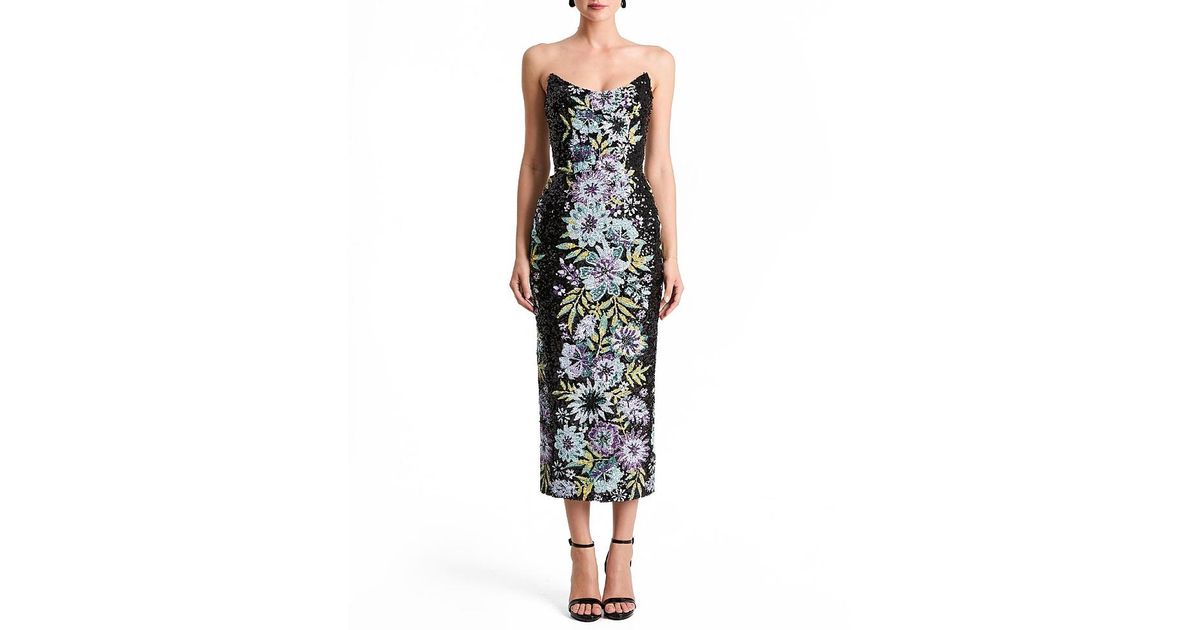 HELSI Alessandra Pointed Scoop Neck Strapless Dress in Black | Lyst