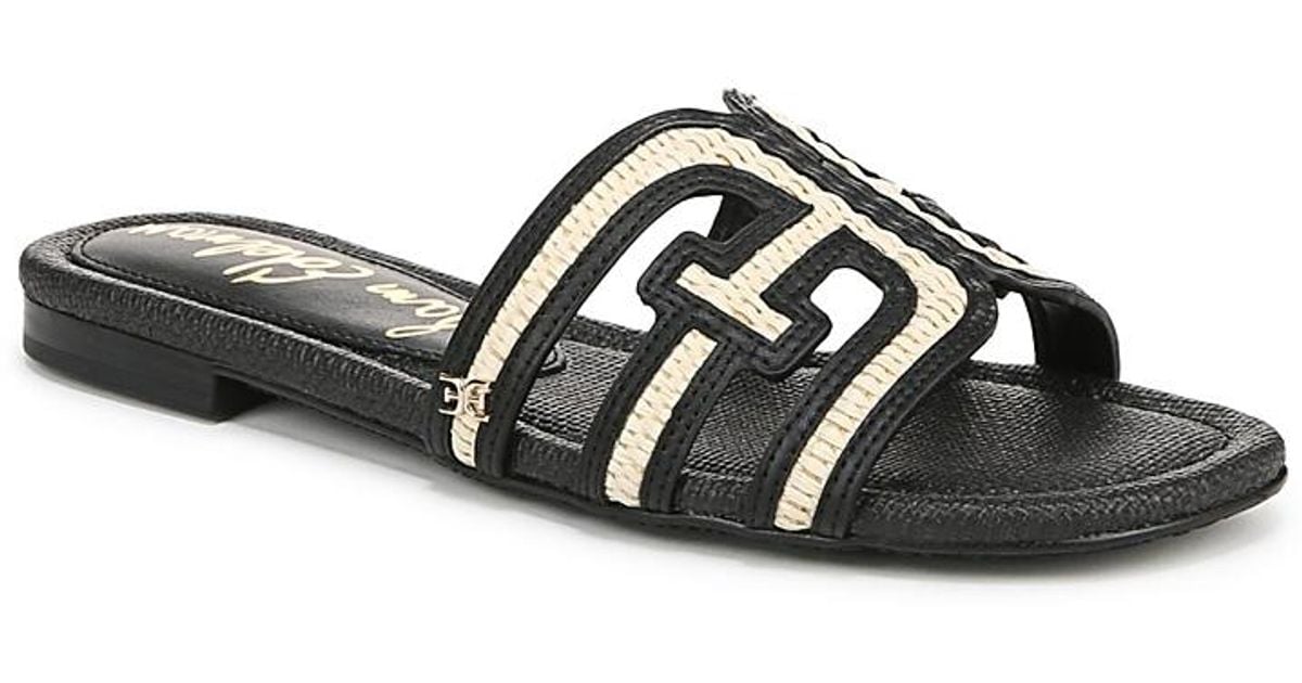 Sam Edelman Irina Slide Sandals in Black | Lyst